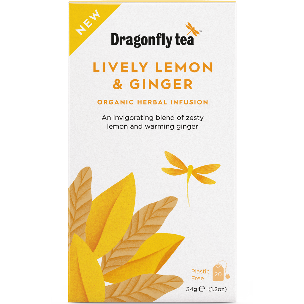 Lively Lemon & Ginger Organic Herbal Tea 20 Bag – Tea Times Trade Shop