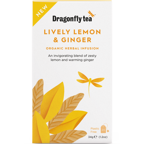 Lively Lemon & Ginger Organic Herbal Tea 20 Bag – Tea Times Trade Shop